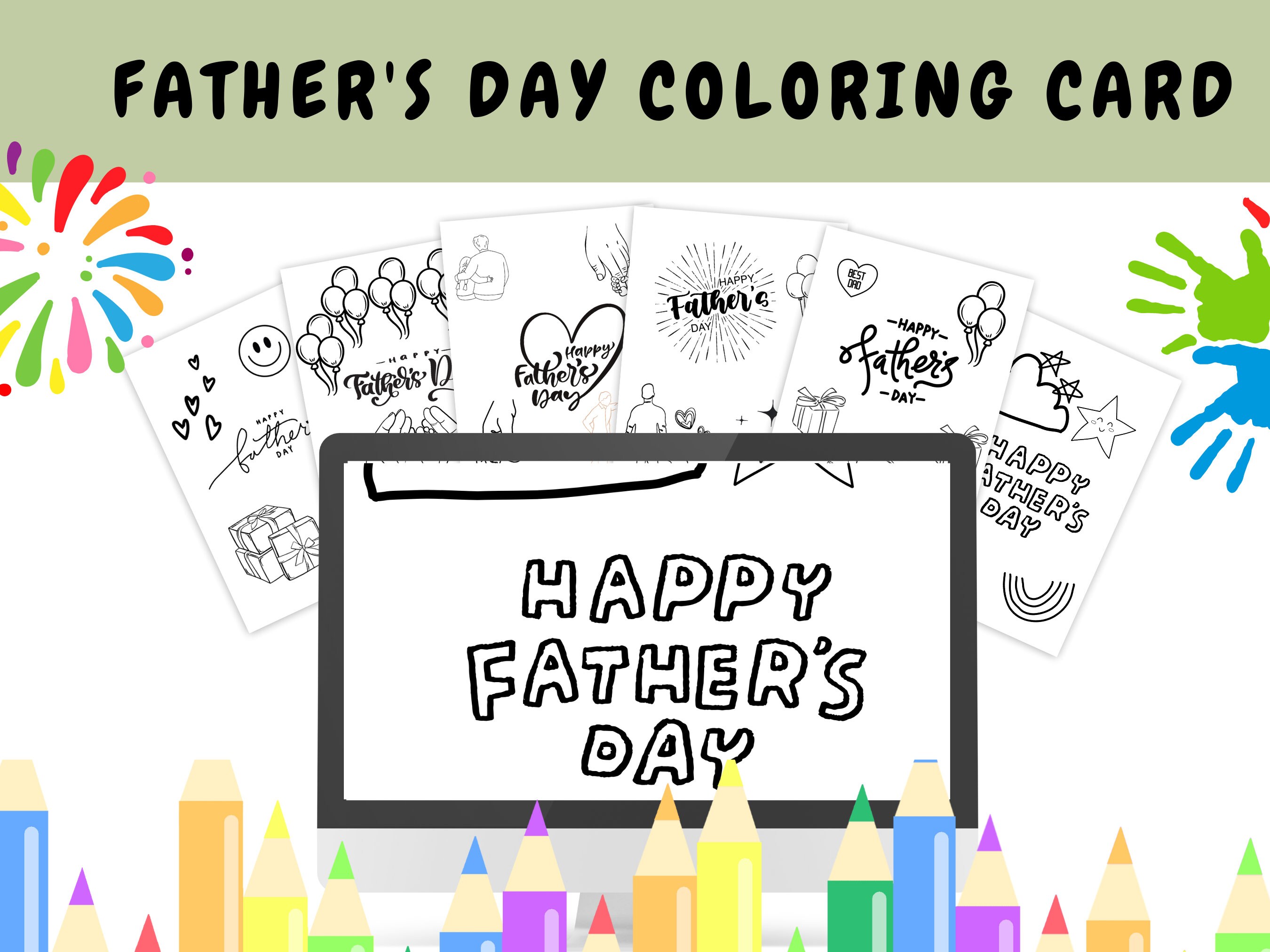 PRINTABLE Father's Day Coloring Worksheet Father's Day Worksheet Color ...