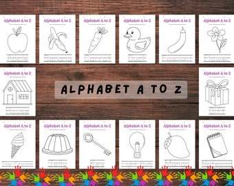 26 Printable Alphabet Coloring Pages Worksheets for Kids Preschool ...