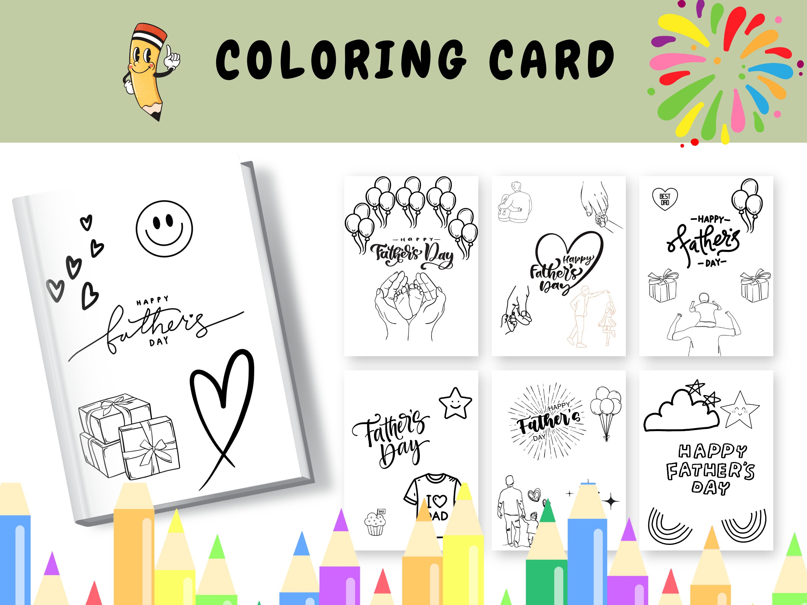 PRINTABLE Father's Day Coloring Worksheet Father's Day Worksheet Color ...