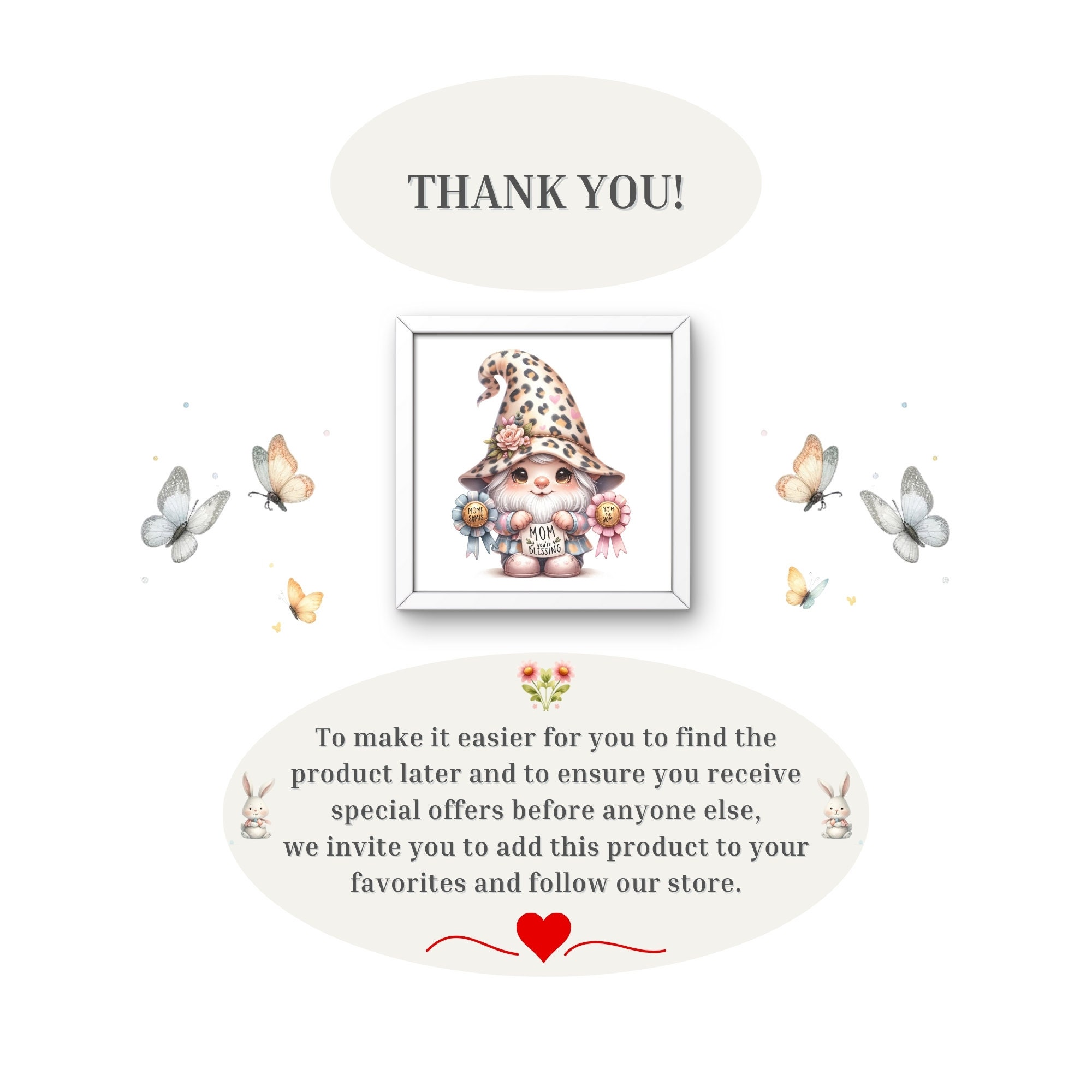 Watercolor Mothers Day Cute Gnomes Collection Clipart, 16 PNG Garden ...