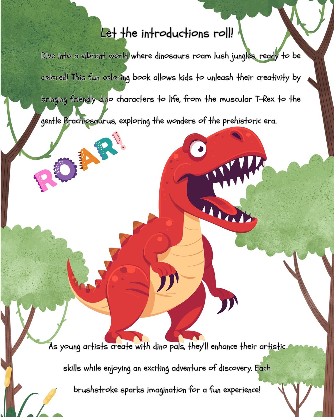 Creative Dino Fun: Digital Coloring Book With 30 Exciting Pages for ...