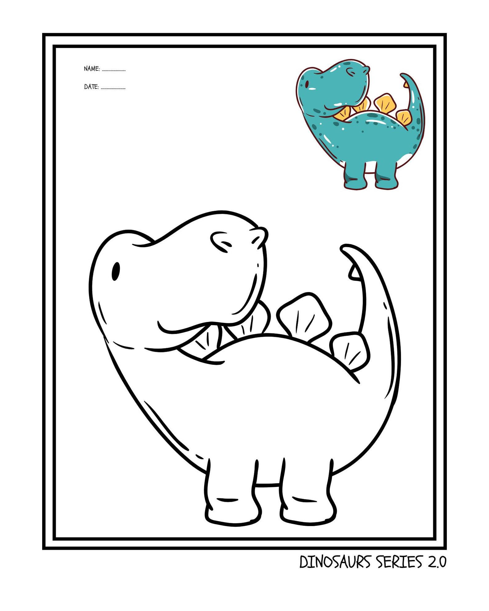 Creative Dino Fun: Digital Coloring Book With 30 Exciting Pages for ...