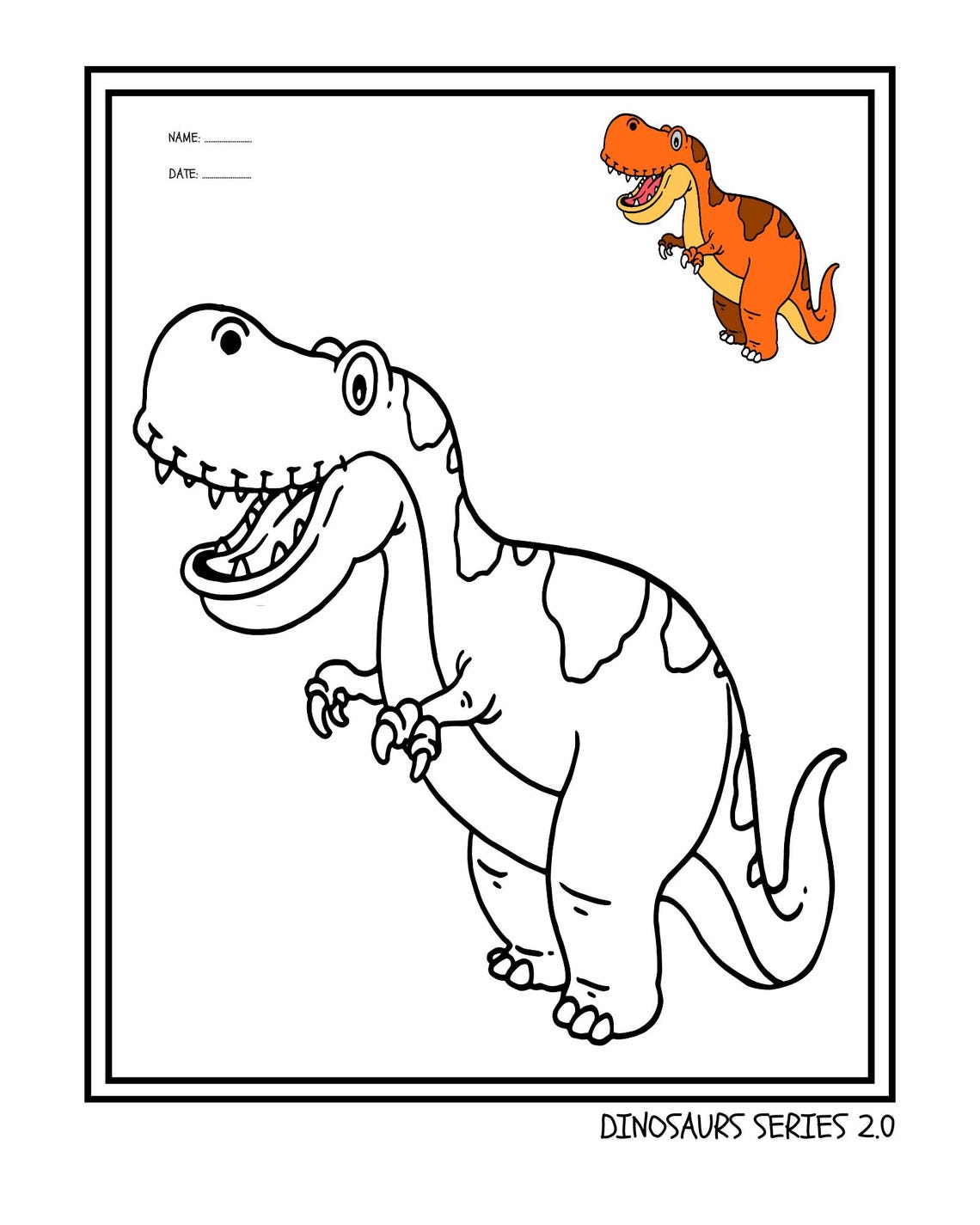 Creative Dino Fun: Digital Coloring Book With 30 Exciting Pages for ...