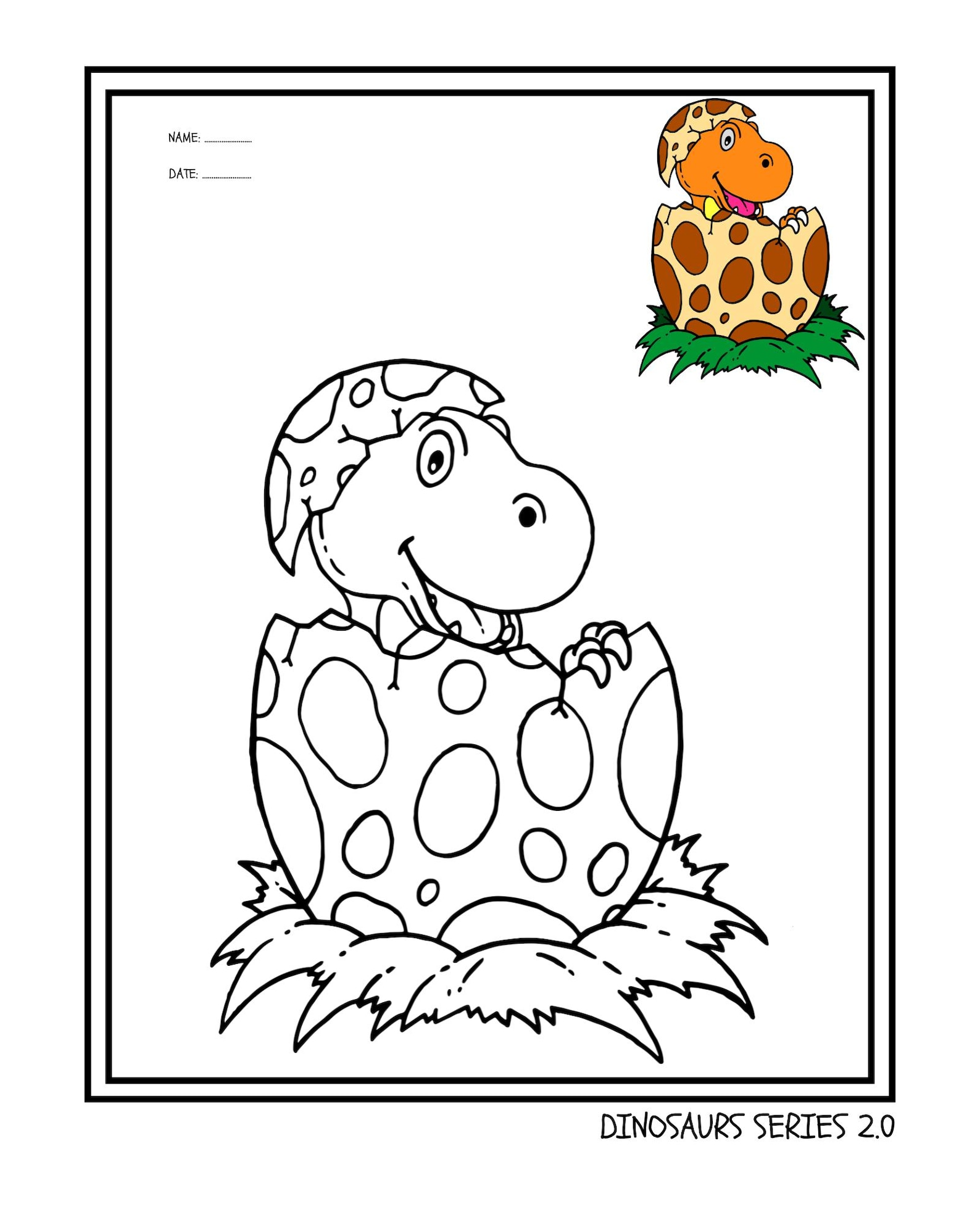 Creative Dino Fun: Digital Coloring Book With 30 Exciting Pages for ...