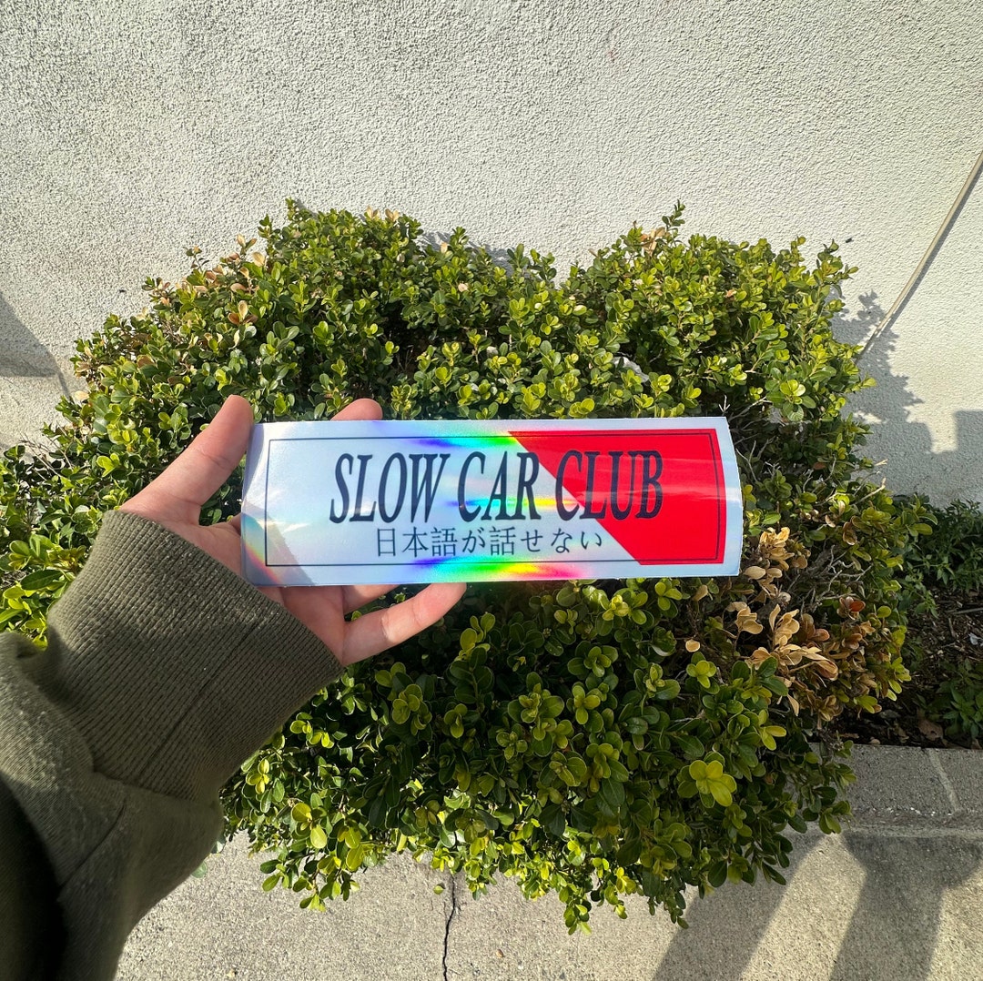 Slow Car Club Holographic Slap Sticker - Etsy