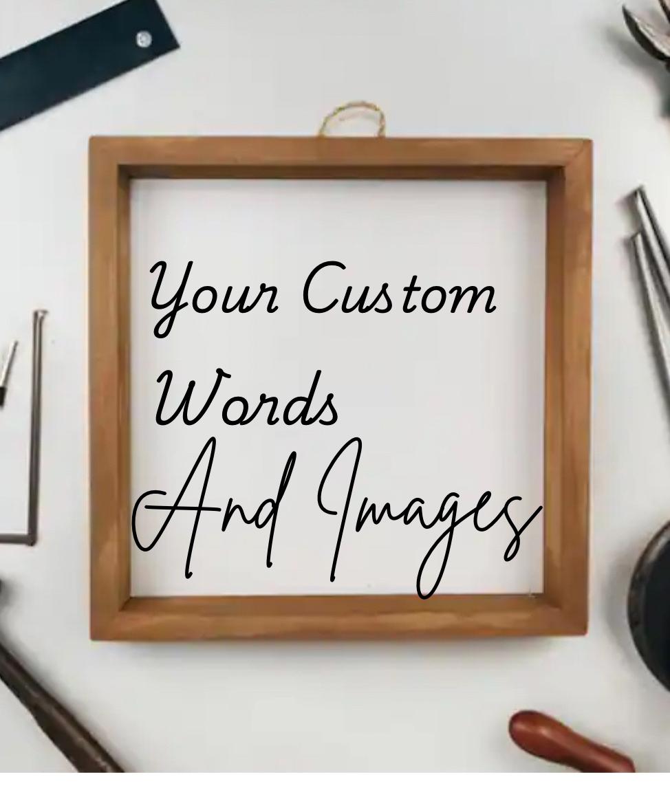 Custom Quote Sign: Personalized Photo Frame, 8x8 Wood Frame - Etsy