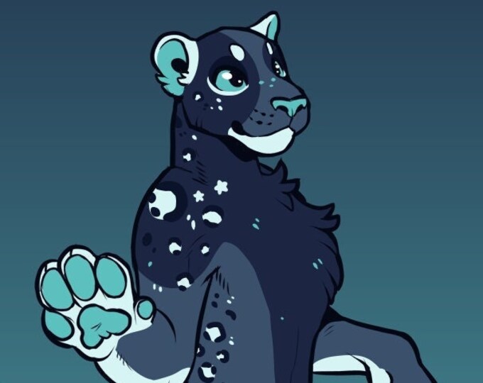 Adoptable Snow Leopard Character Design - Etsy