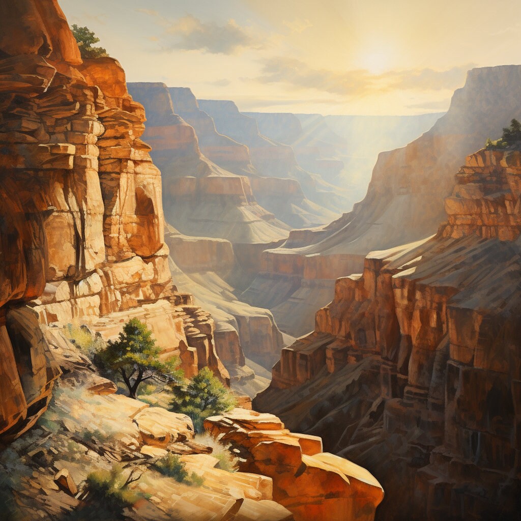 Grand Canyon Mountain Painting Set, Diy Mountain Landscape Paint by ...