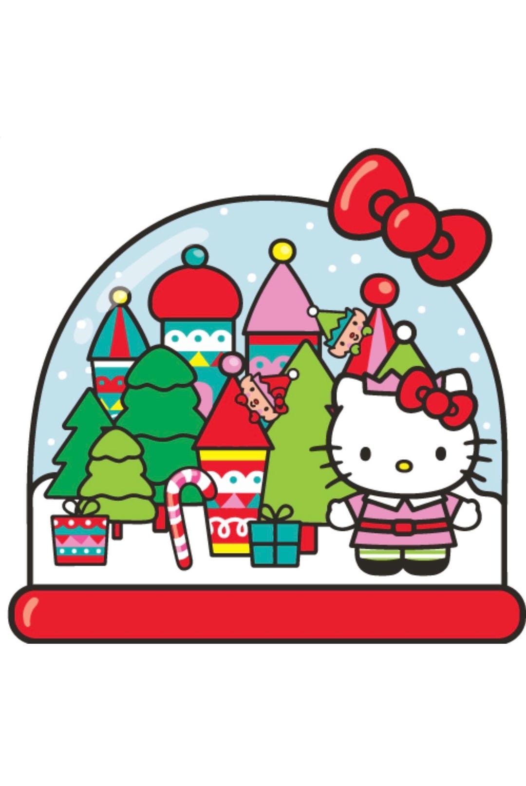 Hello Kitty Snow Globe DTF - Etsy
