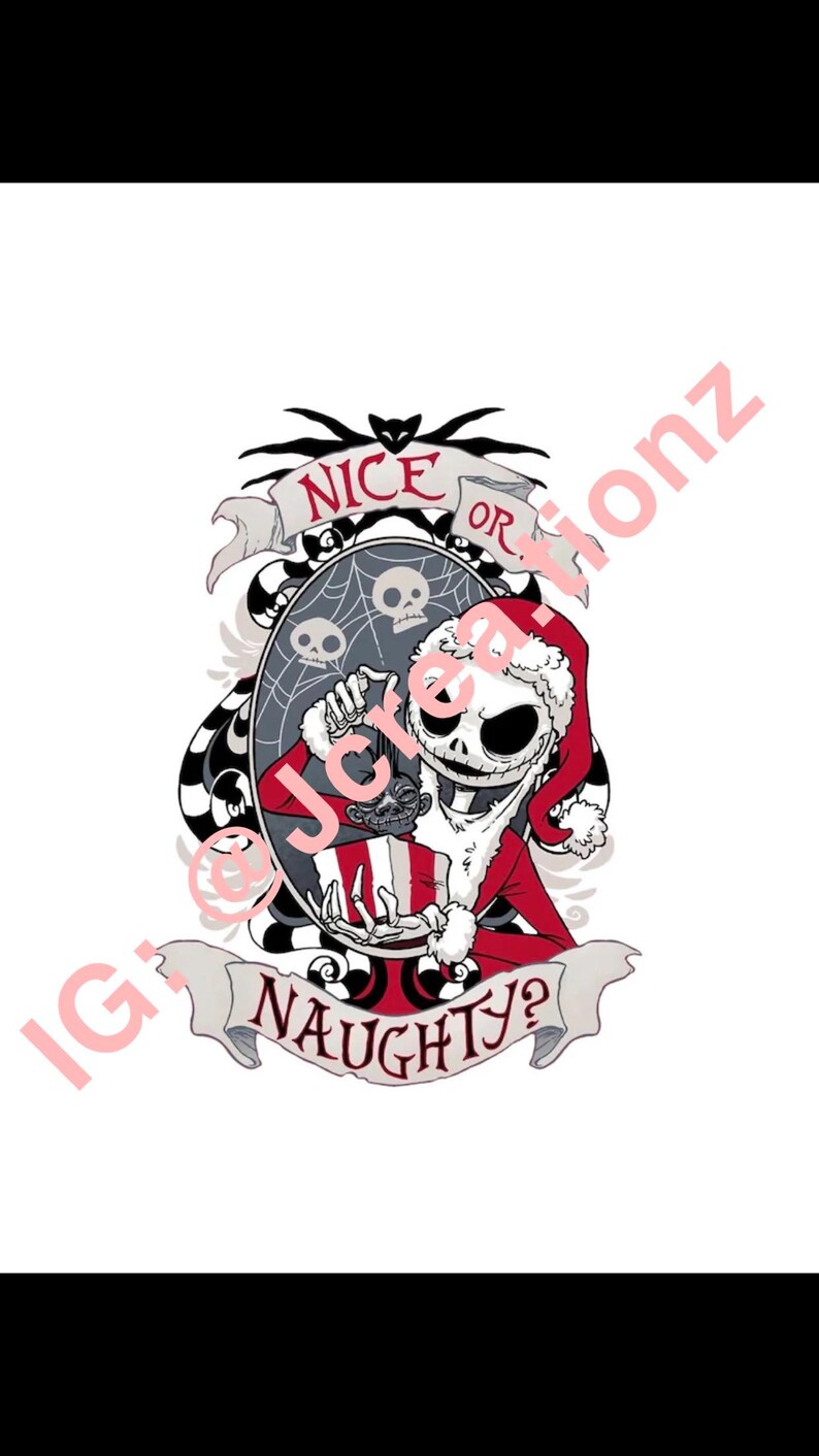 Nightmare Before Christmas X Christmas Jack Skellington DTF - Etsy