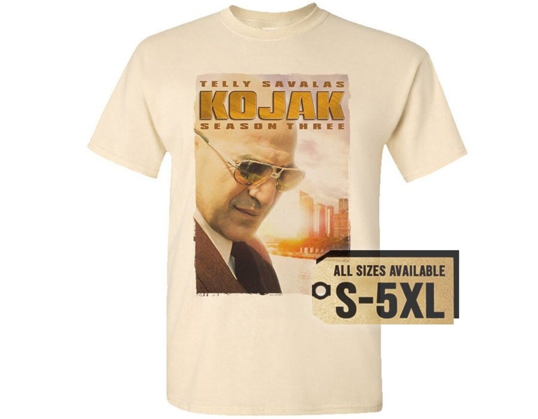 Kojak V15 Telly Savalas Natural White Gray Vintage Men T Shirt All ...