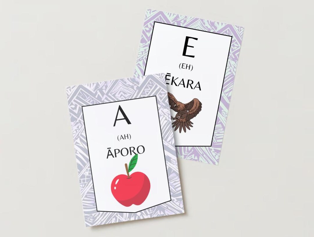 Te Reo Alphabet Flashcards for Beginners - Etsy Australia