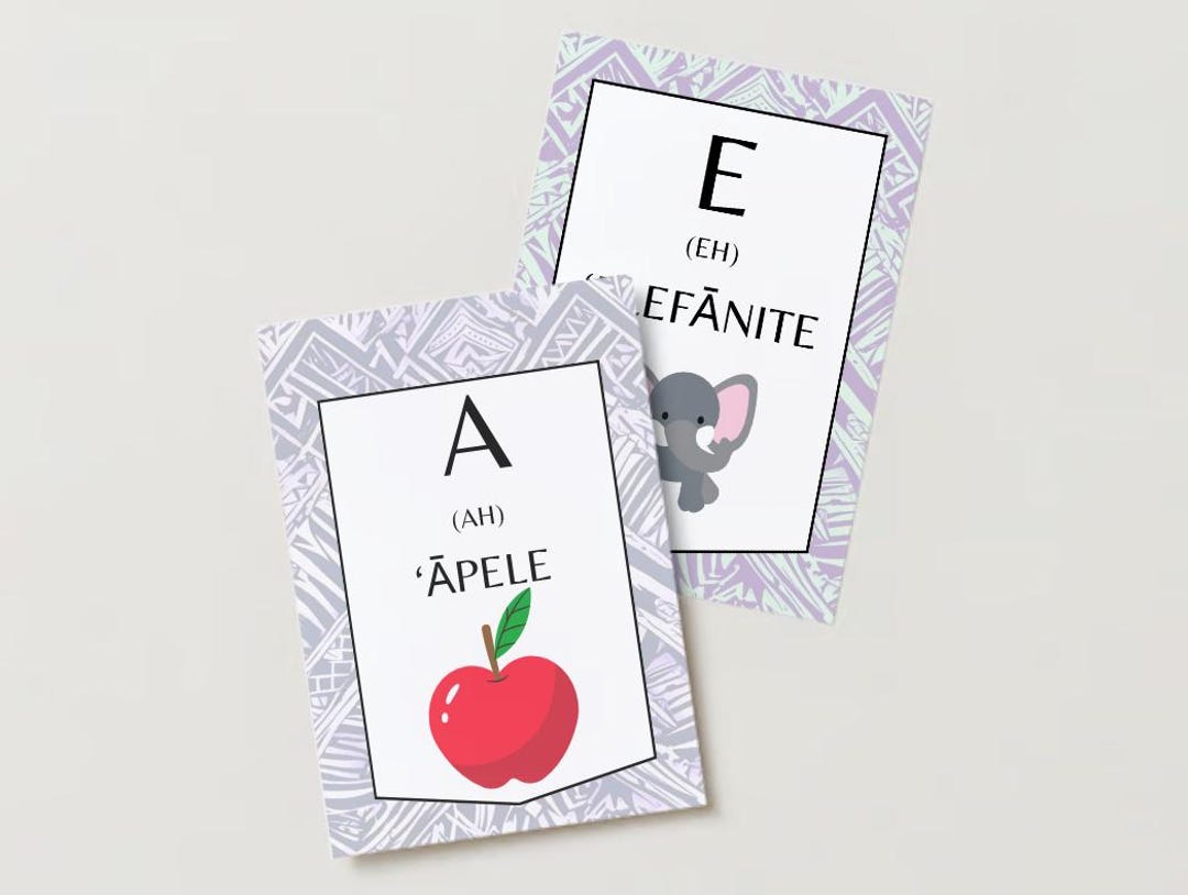 Tongan Alphabet Flashcards for Beginners - Etsy