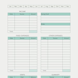Monthly Budget Planner - Etsy
