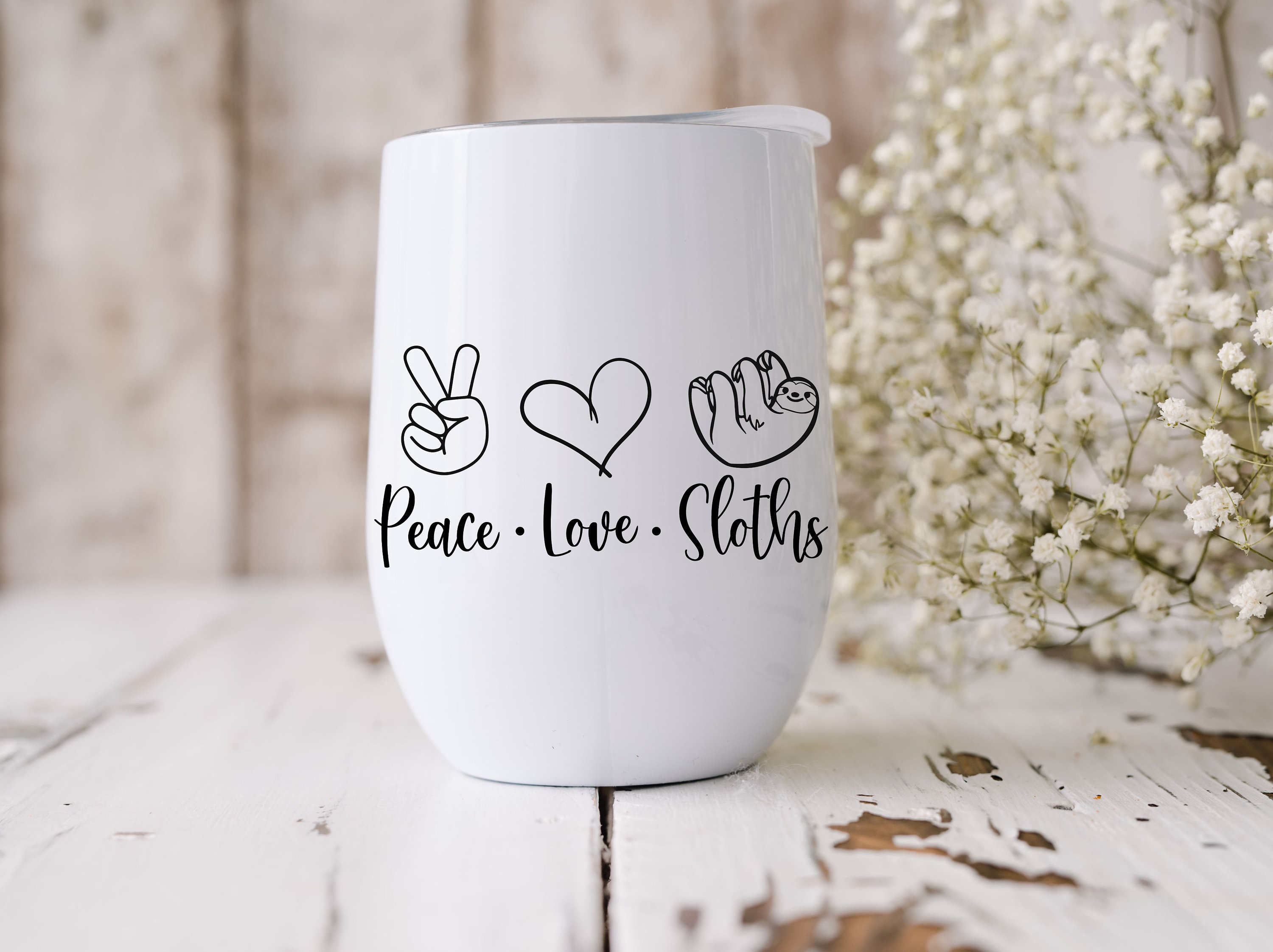 Sloth SVG, Peace Love Sloths PNG for Sublimation, Gift for Sloth Lover ...