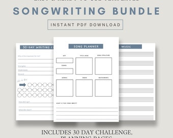 Songwriting Bundle - 30-day Challenge Included - A4 - Music Industry ...