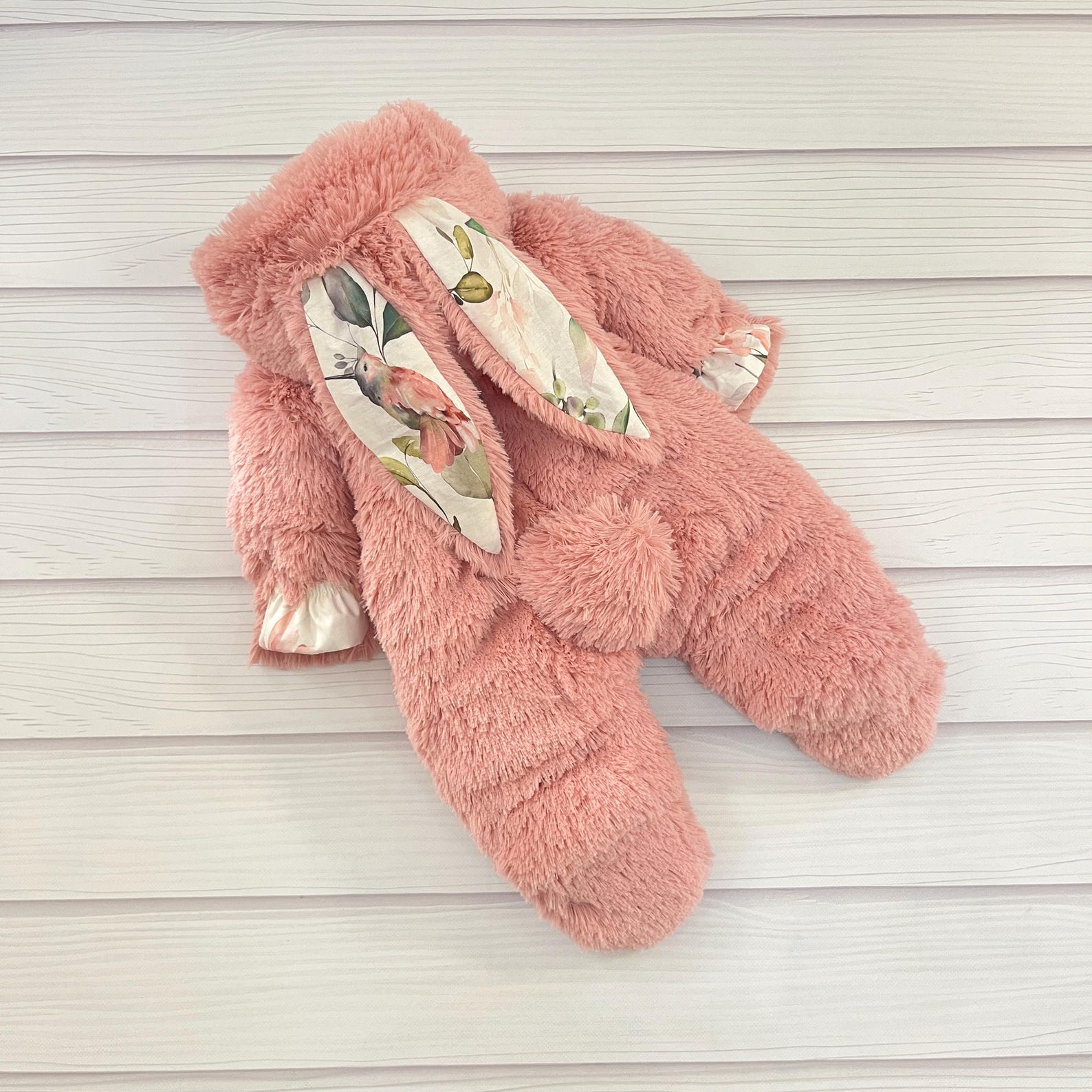 Baby Faux Fur Bunny Romper: Newborn Jumpsuit Whith Cotton Lining - Etsy