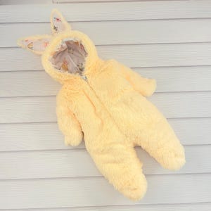 Baby Faux Fur Bunny Romper: Newborn Jumpsuit Whith Cotton Lining - Etsy