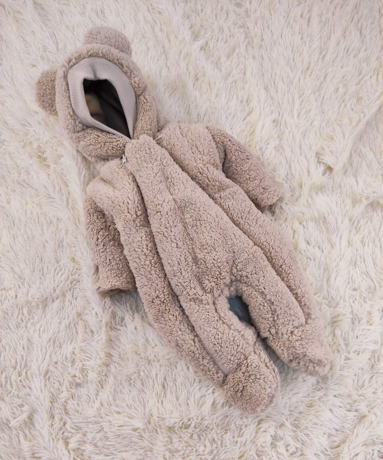 Teddy Fur Baby Romper & Sleeping Bag Set: Newborn Outfit - Etsy