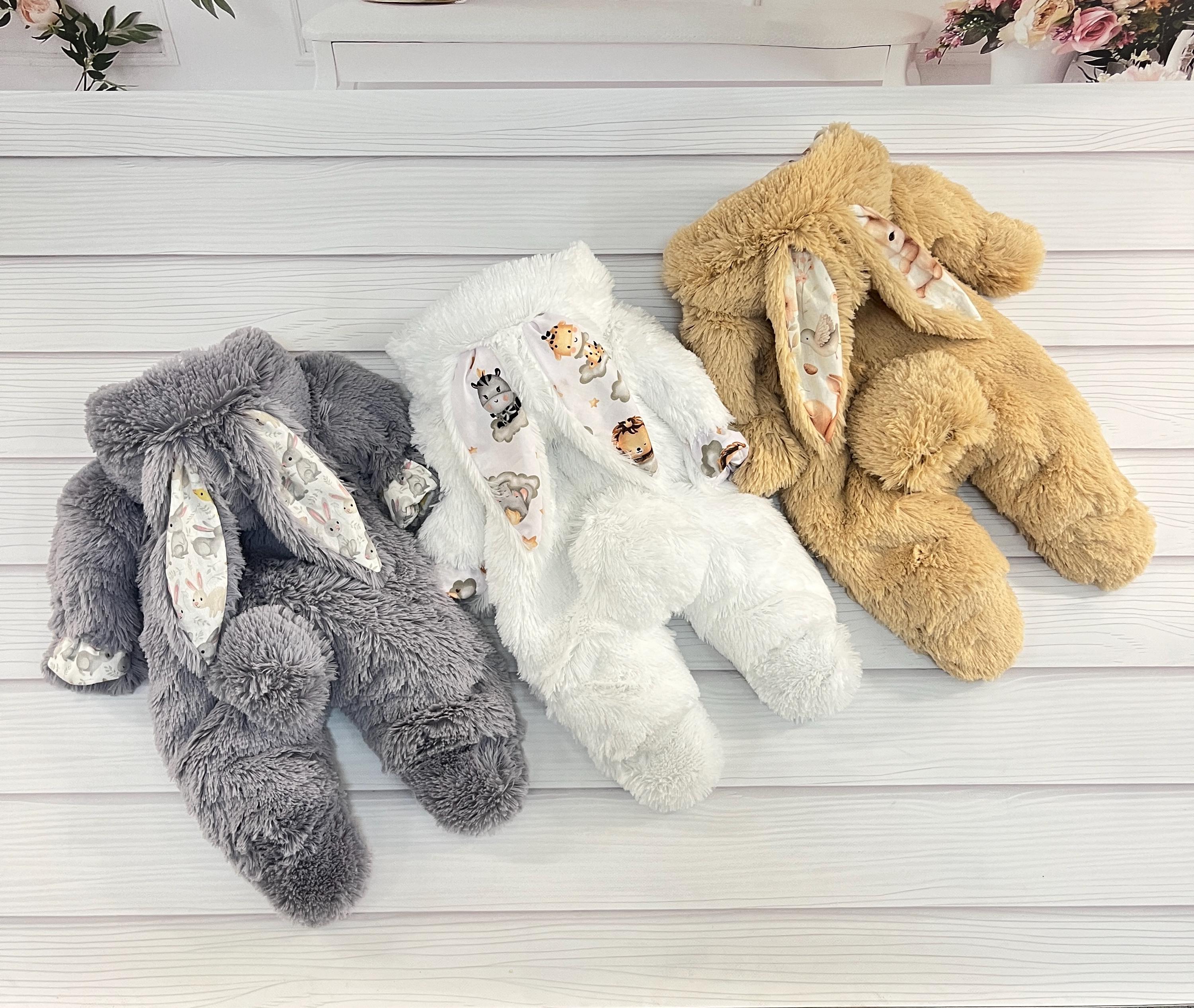 Baby Faux Fur Bunny Romper: Newborn Jumpsuit Whith Cotton Lining - Etsy