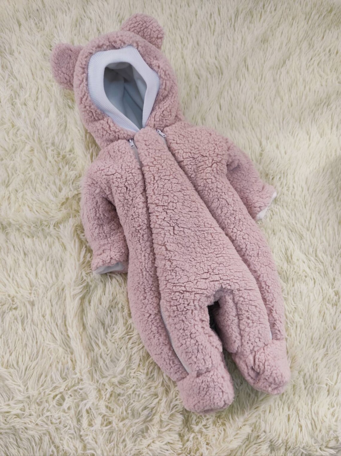 Teddy Fur Baby Romper & Sleeping Bag Set: Newborn Outfit - Etsy