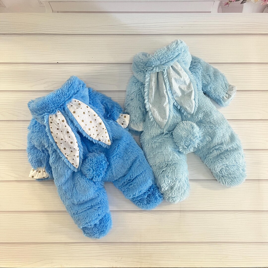 Faux Fur Bunny Romper: Newborn Jumpsuit Whith Cotton Lining - Etsy