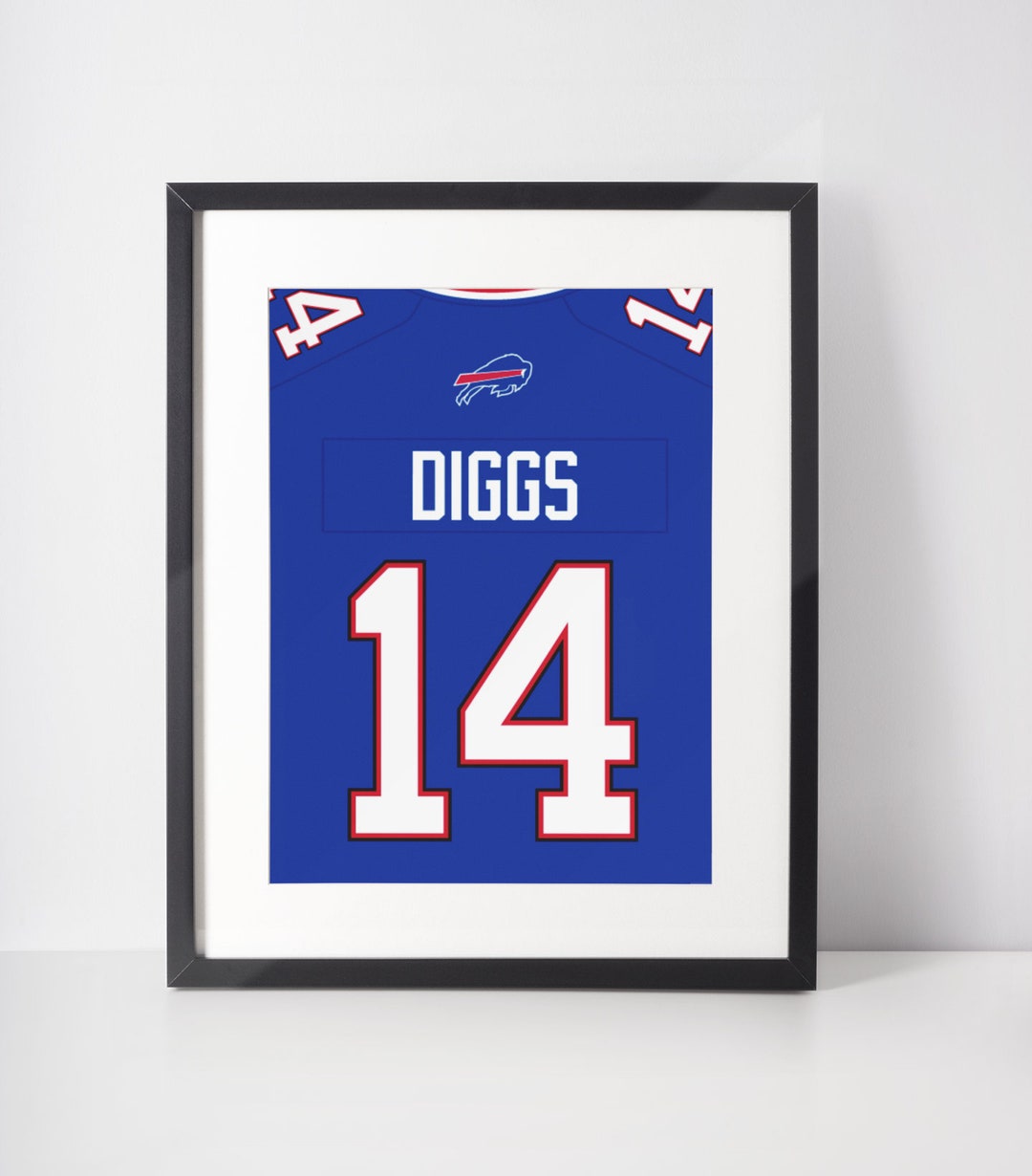 Customisable Buffalo Bills Jersey Wall Art Poster Personalised With Any ...