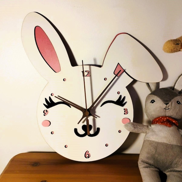 Bunny Rabbit Clock - Etsy