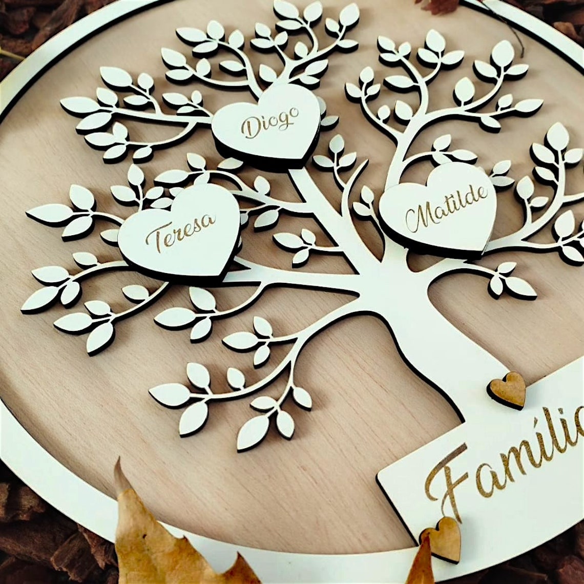Personalized Family Tree, Wood Decoration, Tree of Life, Family Gift ...