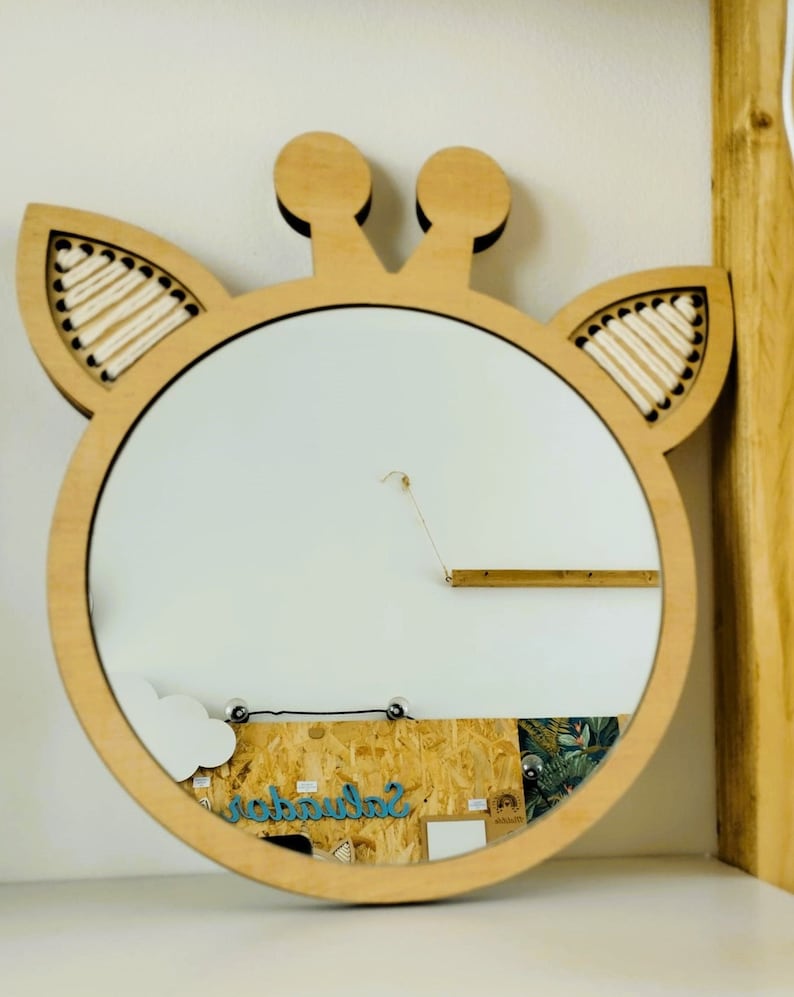 Personalized Giraffe Mirror: Kids Room Decor, Animal Theme - Etsy