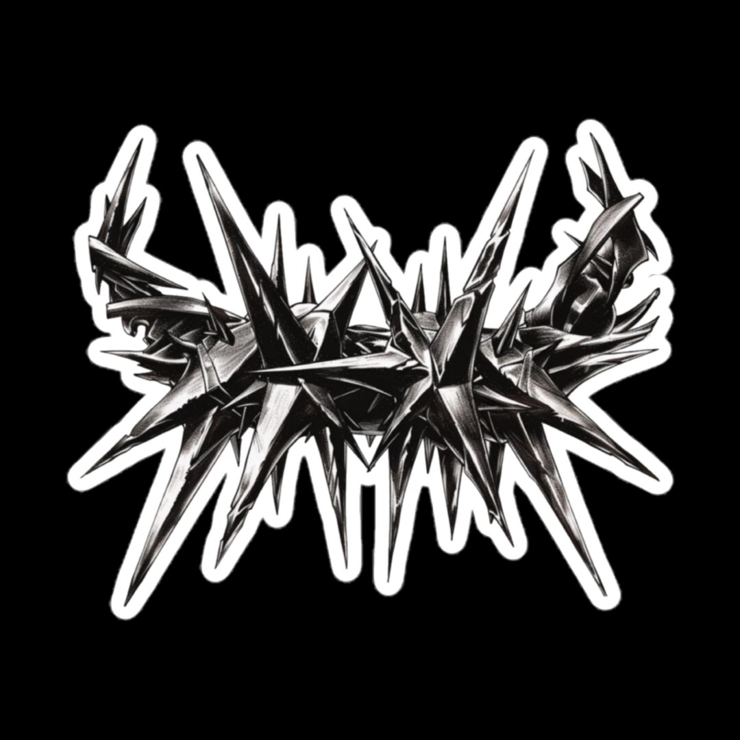 Spiky Metal Design Sticker - Etsy