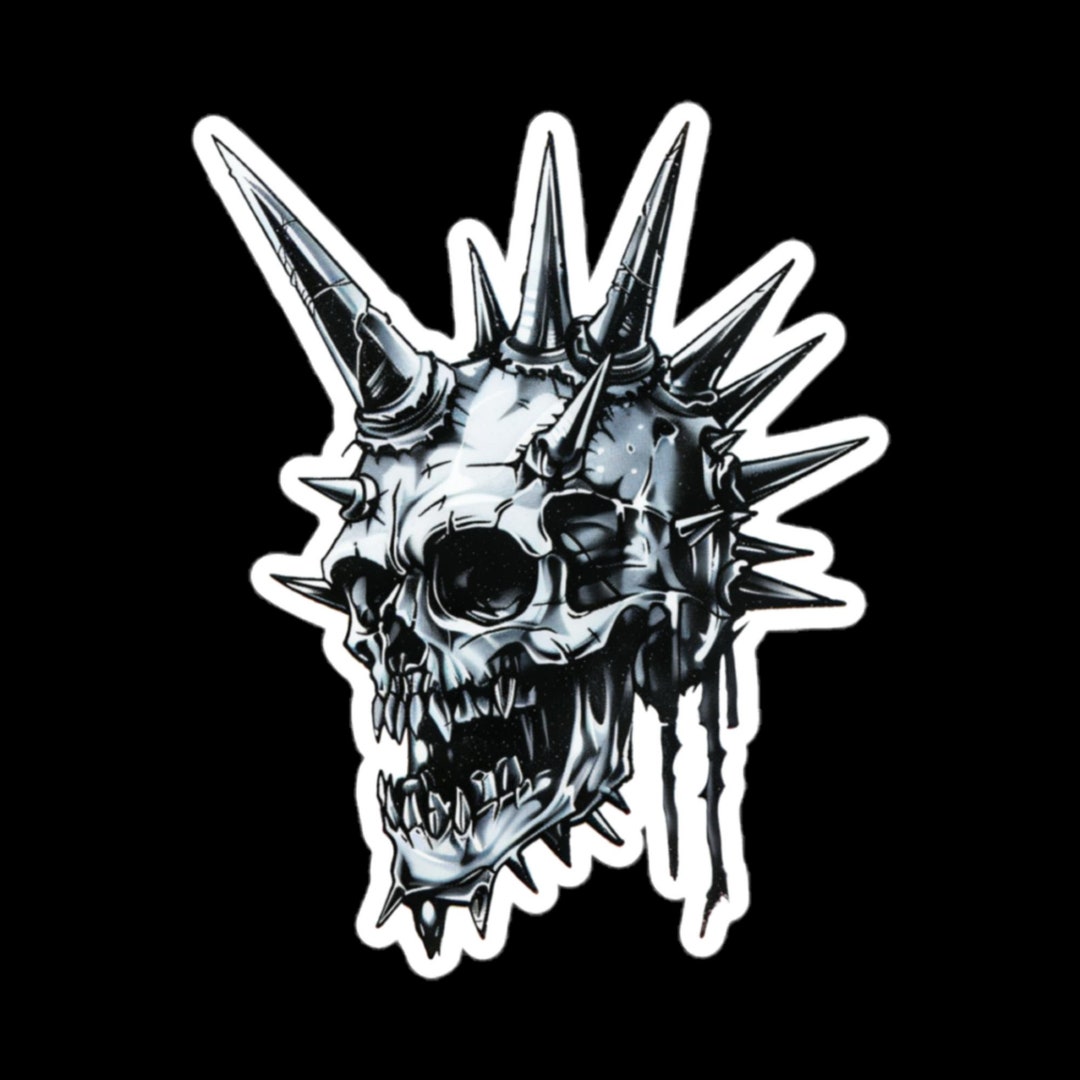 Punk Skull Sticker - Etsy