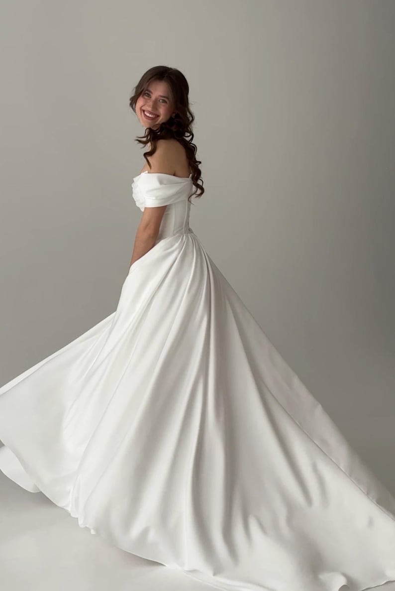 Basque Waist Wedding Dress - Etsy