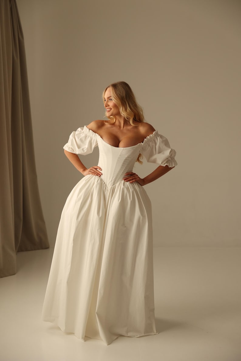Modest Reseption Wedding Dress, Beach Bridal Gown - Etsy