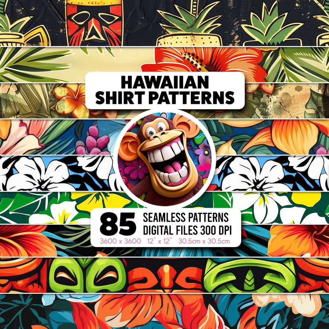 85 Vintage Hawaiian Hawaii Patterns Seamless Tile Repeat Background ...