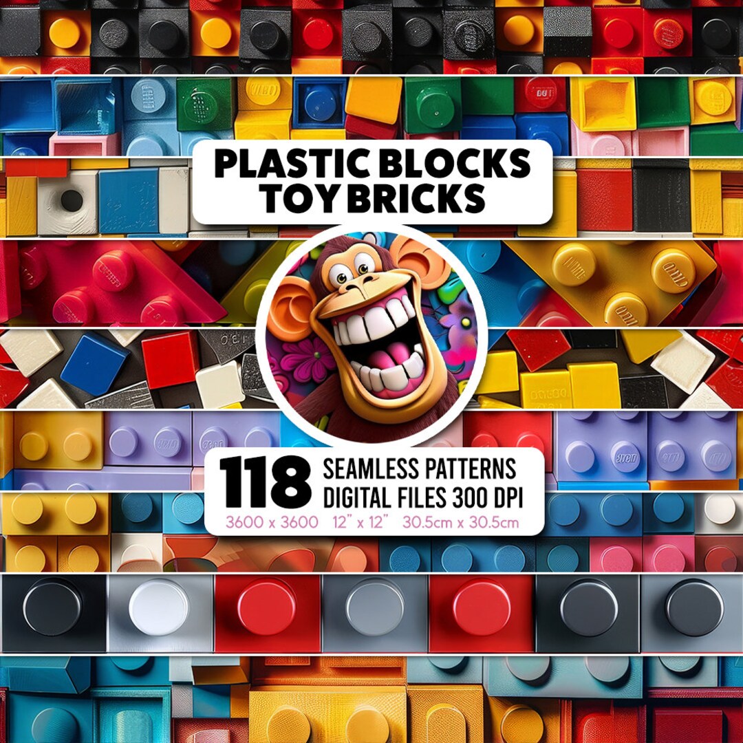 118 Plastic Blocks Toy Bricks Seamless Tile Repeat Pattern Video ...