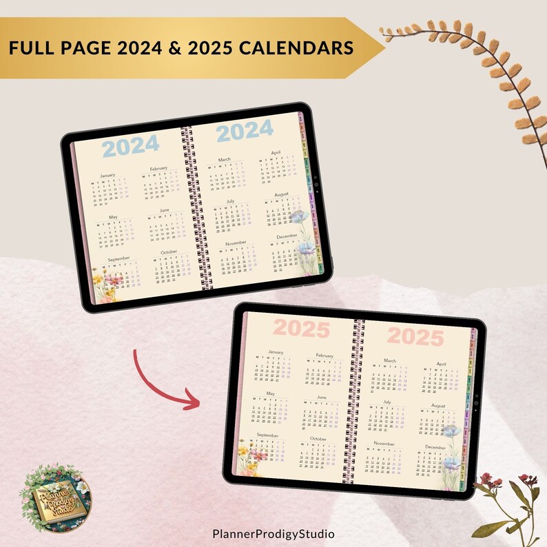 2024-2025_18 Month Digital Planner-style 2 - Etsy