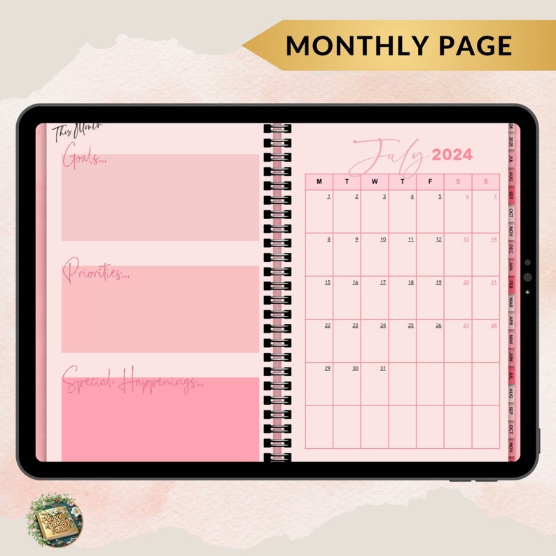 2024-2025_18 Month Digital Planner-style1 - Etsy