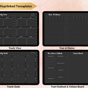 The Classic Digital Planner-dark Style-sunday Start - Etsy