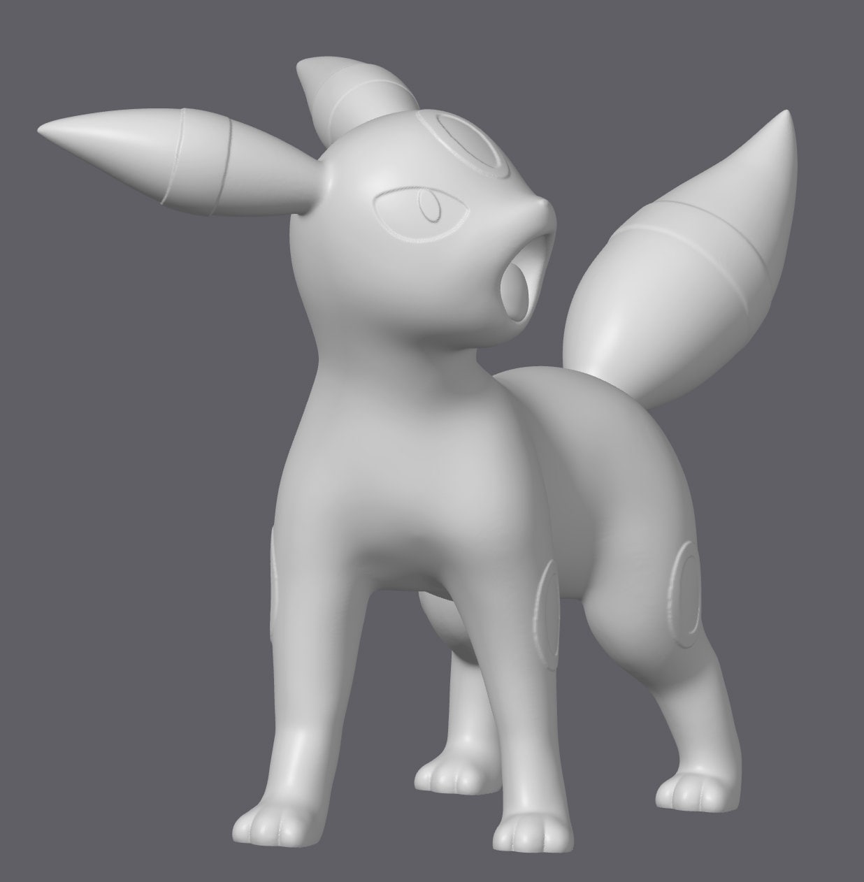 Umbreon 3D Model STL File - High Quality Pokemon Sculpture Digital ...