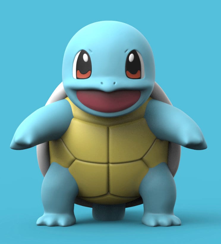 Squirtle 3D Model STL File - High Quality Pokemon Sculpture Digital ...