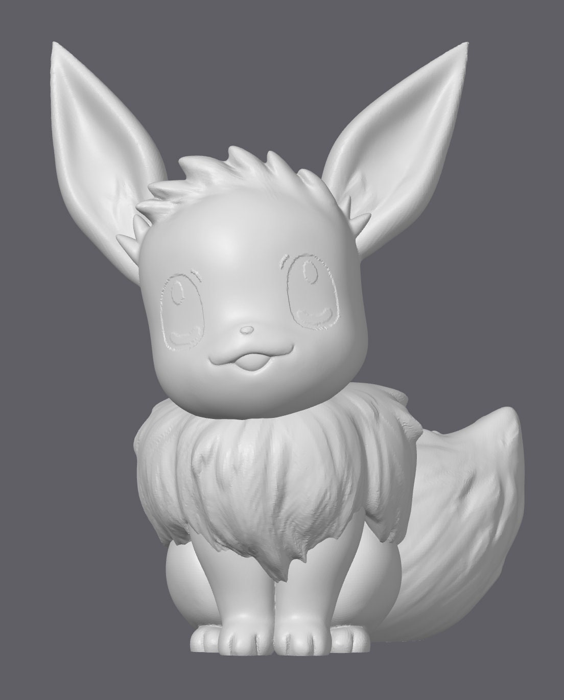 Eevee 3D Model STL File - High Quality Pokemon Sculpture Digital Download - DIY Pokemon Decor ...