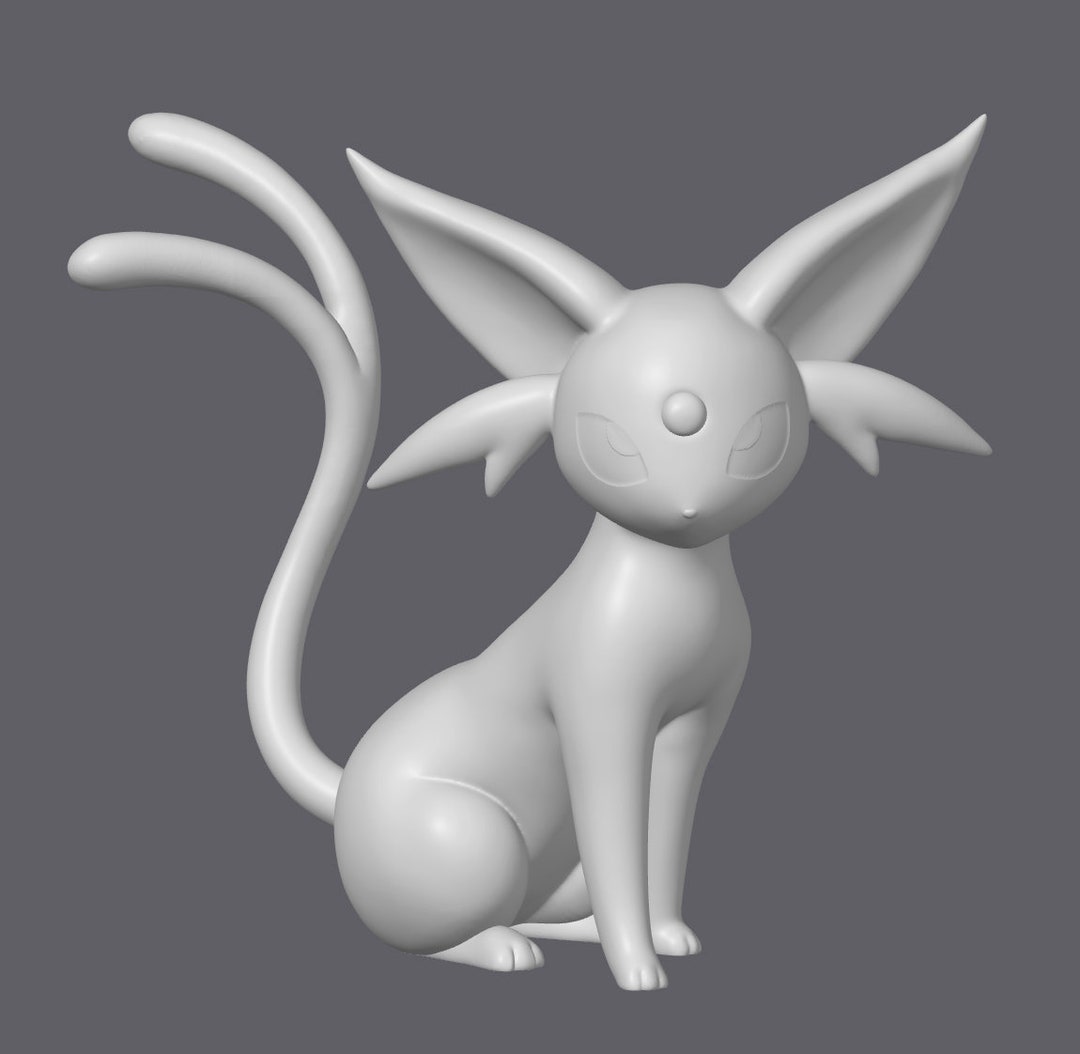 Espeon 3D Model STL File High Quality Pokemon Sculpture Digital ...
