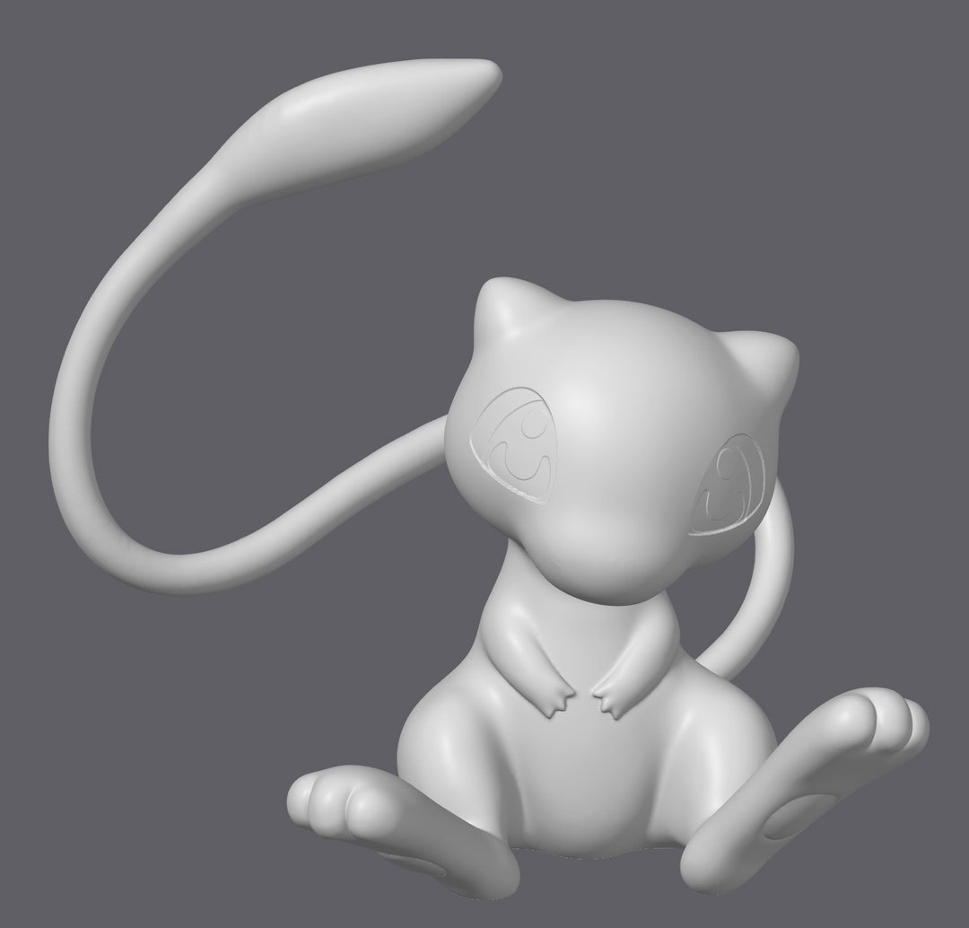 Mew 3D Model STL File - High Quality Pokemon Sculpture Digital Download ...
