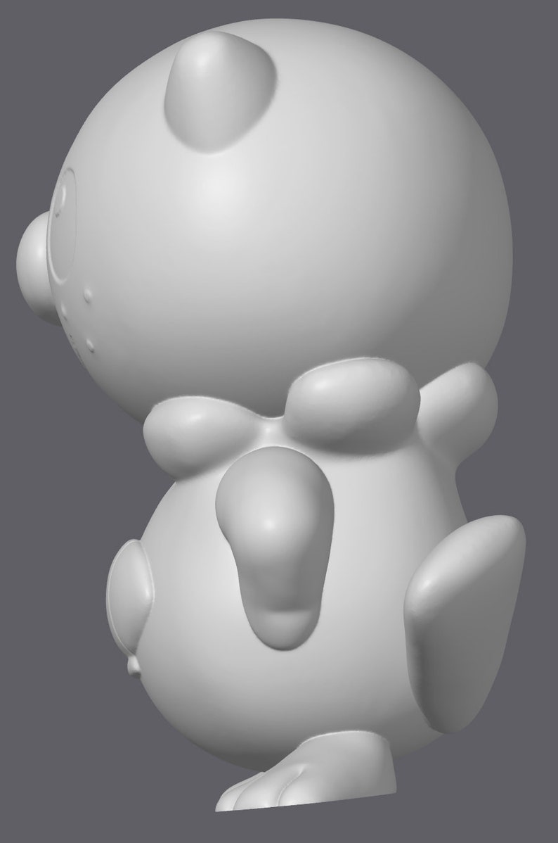 Oshawott 3D Model STL File High Quality Pokemon Sculpture Digital ...