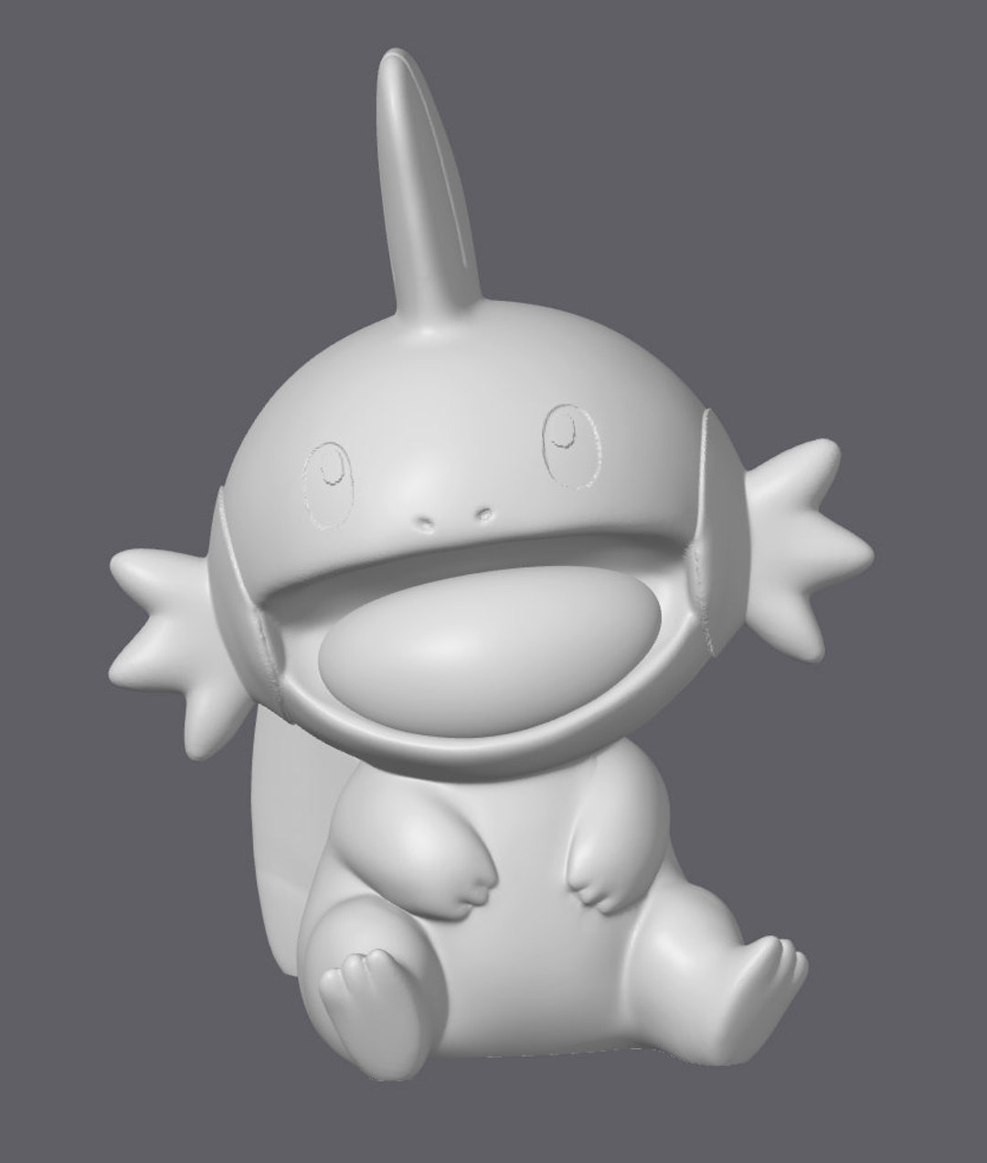 Mudkip 3D Model STL File - High Quality Pokemon Sculpture Digital ...