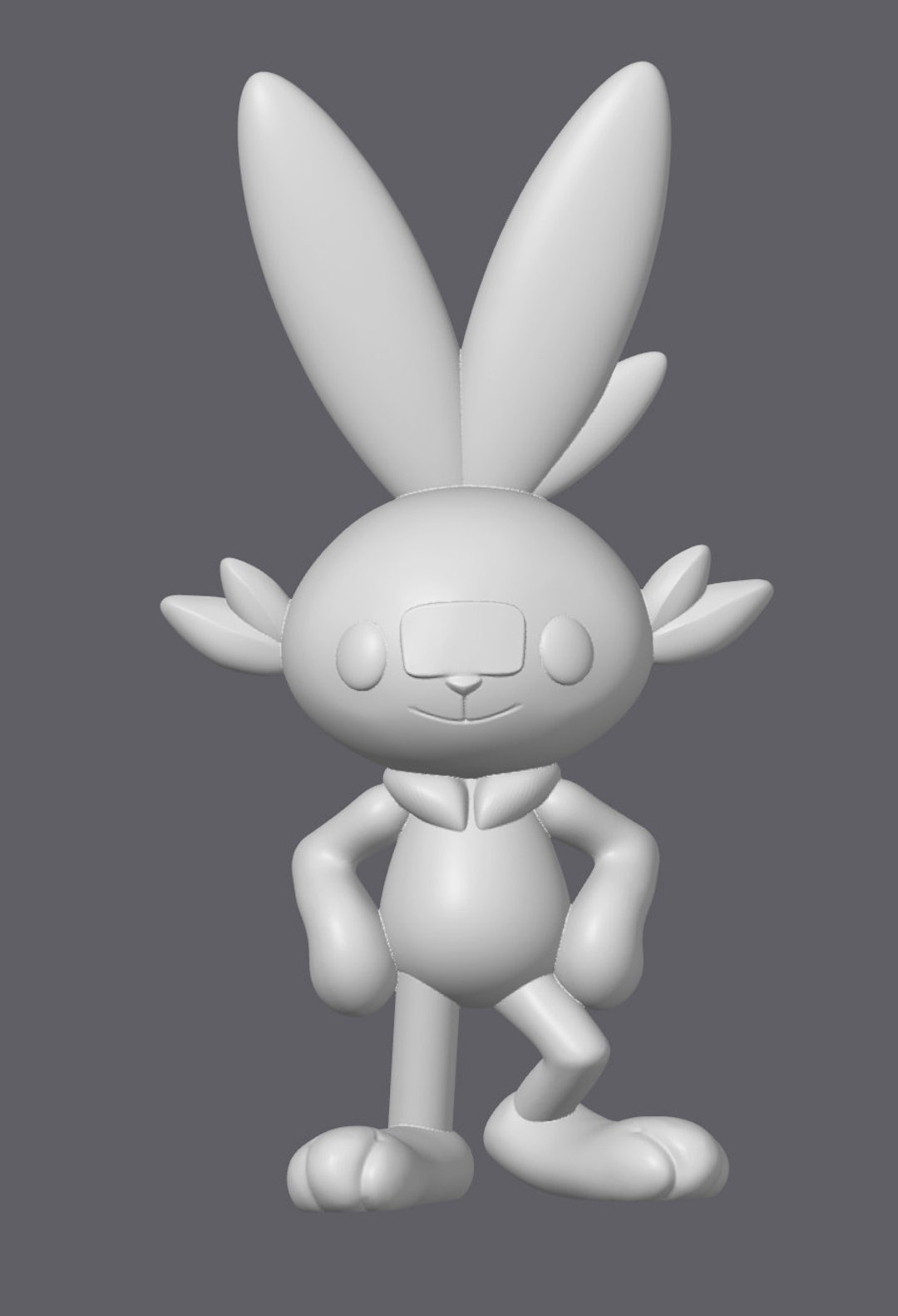 Scorbunny 3D Model STL File - High Quality Pokemon Sculpture Digital ...