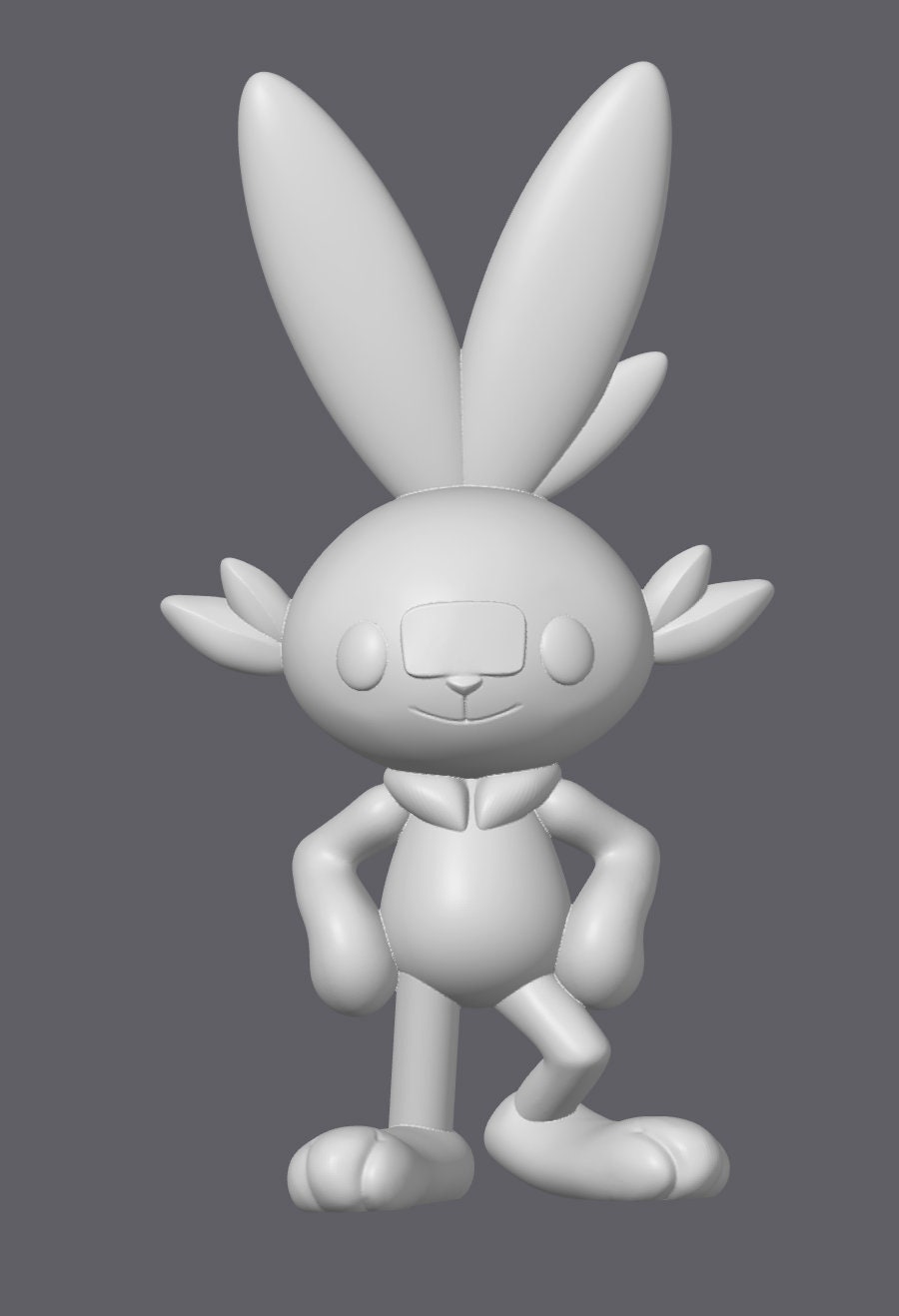 Scorbunny 3D Model STL File - High Quality Pokemon Sculpture Digital ...