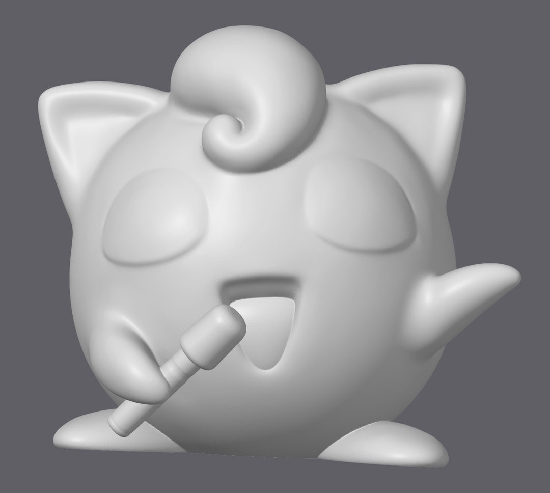 Jigglypuff 3D Model STL File - High Quality Pokemon Sculpture Digital ...
