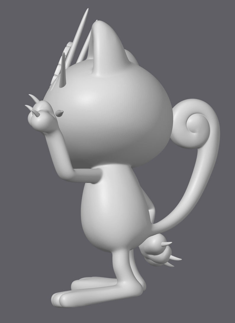 Moewth 3D Model STL File - High Quality Pokemon Sculpture Digital ...